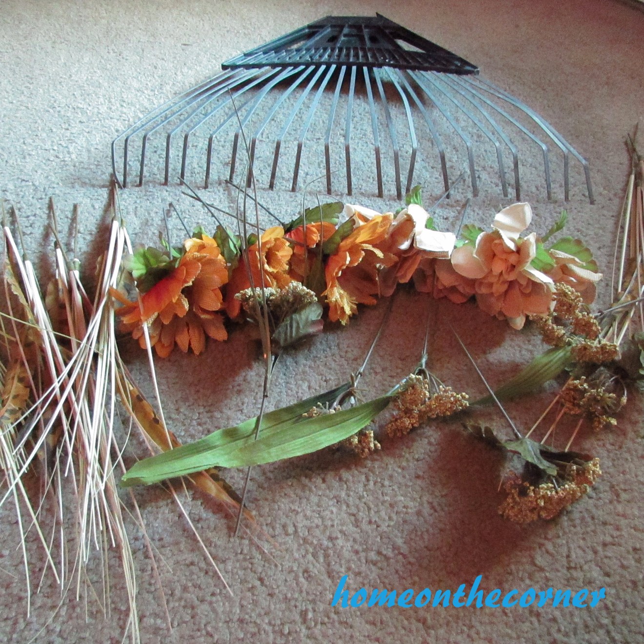 Dollar Tree Fall Rake Makeover – HOME ON THE CORNER
