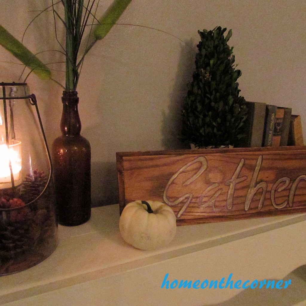 Wooden Drawer Front “GATHER’ Sign – HOME ON THE CORNER