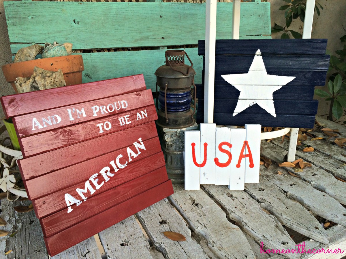 Wooden Americana Signs – HOME ON THE CORNER