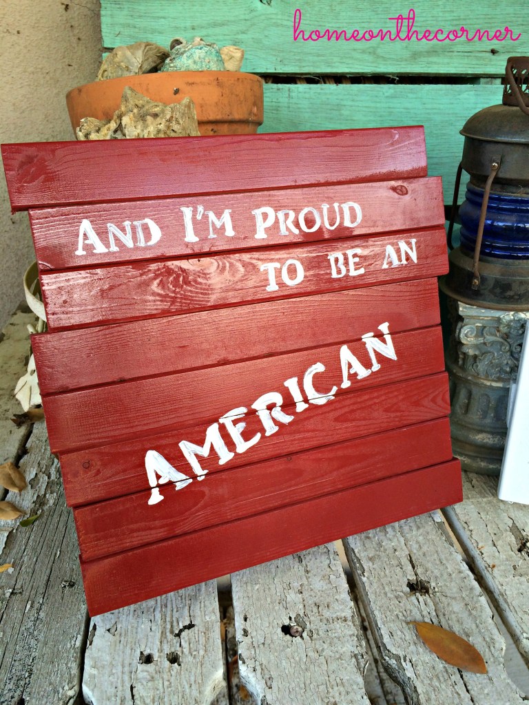 Wooden Americana Signs – HOME ON THE CORNER
